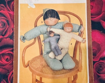 1980s Simplicity 9544 Primitive Doll Pattern 3 Sizes 10 17 and 30 ...