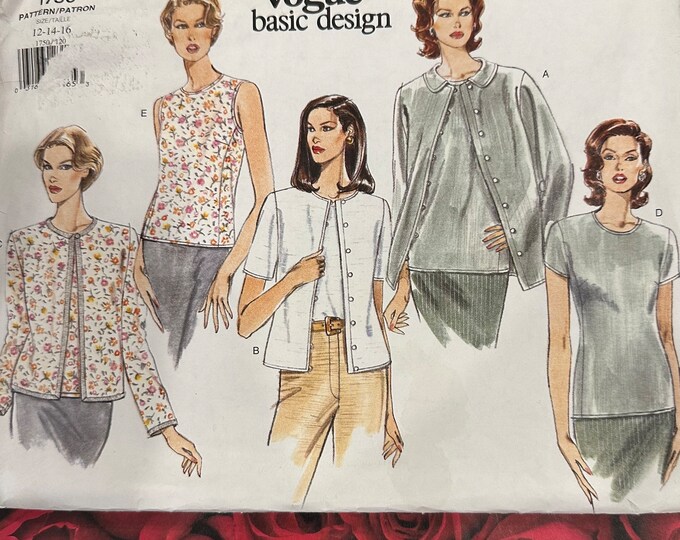 Cardigan and Top Pattern- Vogue #1750 - Etsy