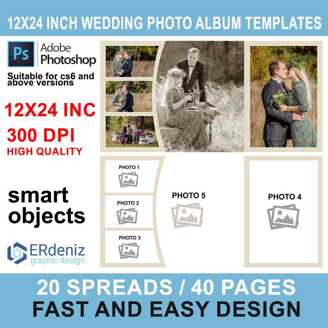 Wedding Album Templates, Psd Album Templates,12x24, Wedding Photobook ...