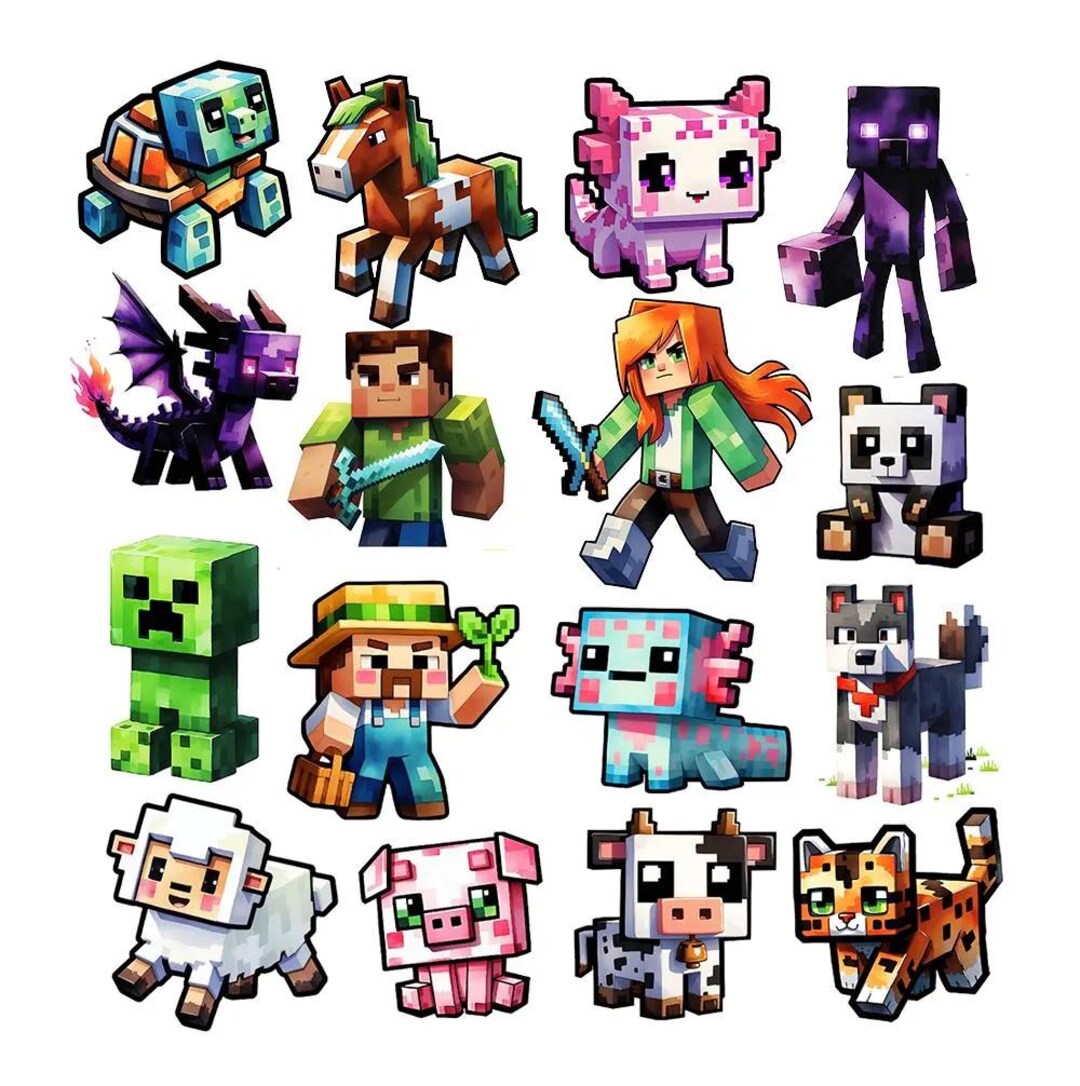 30 PNG Minecraft High Quality. Cute Images Minecraft Stickers, Clipart ...