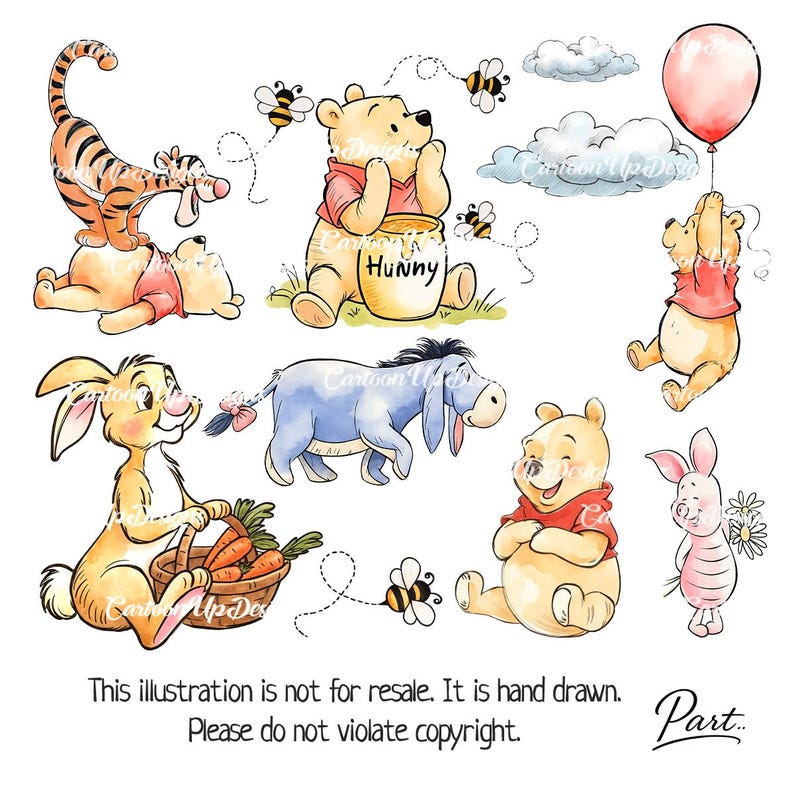 21 PNG, 5000 Px . Classic Winnie the Pooh. Clip Art. PNG. Printable ...