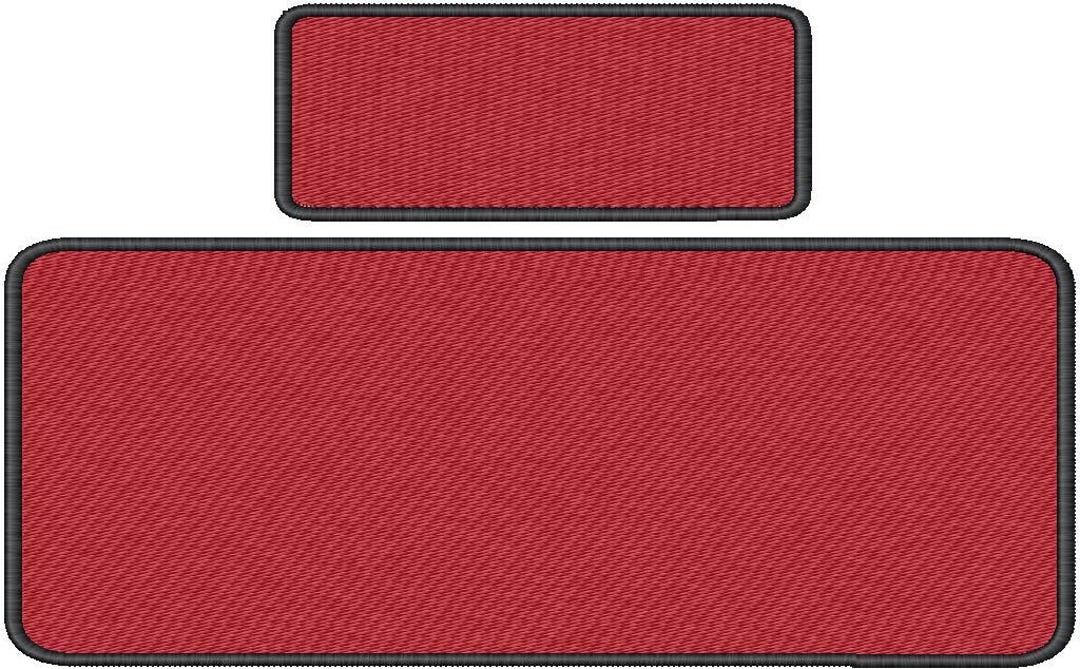 Blank Embroidery Patches 10x4 and 5x2 Inches Loop Backing Black Border ...