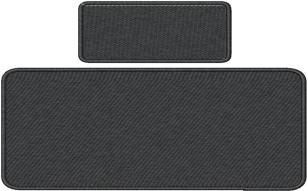 Blank Embroidery Patches 10x4 and 5x2 Inches Hook Backing Black Border ...