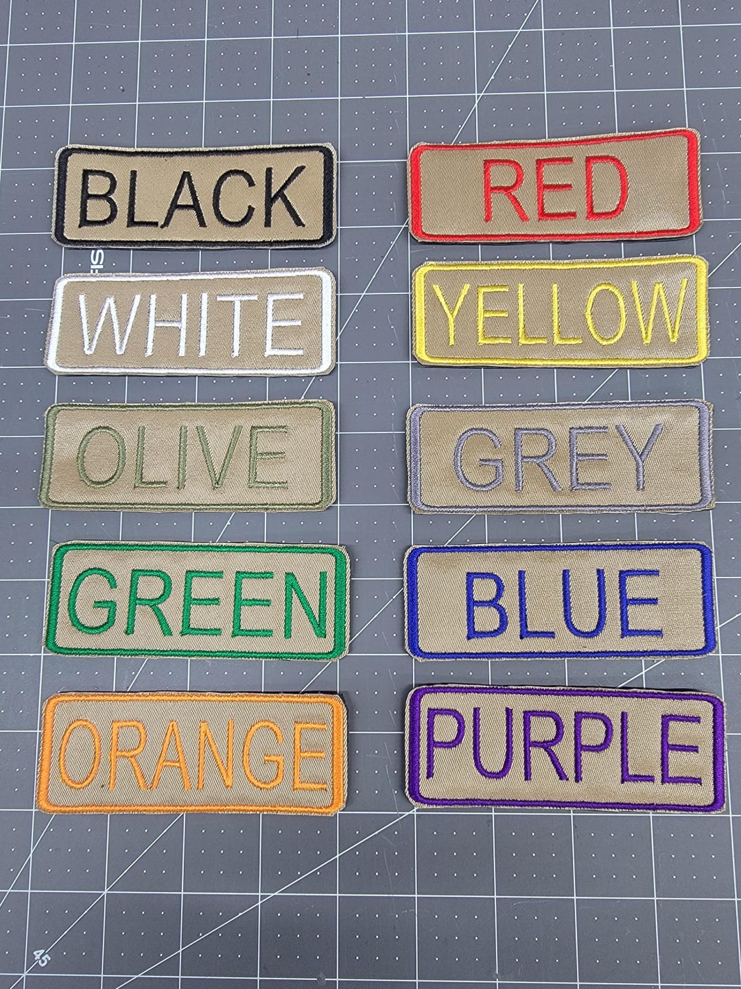 Personalized Name Tape Badge Patch With Sew on Backing,khaki Color ...