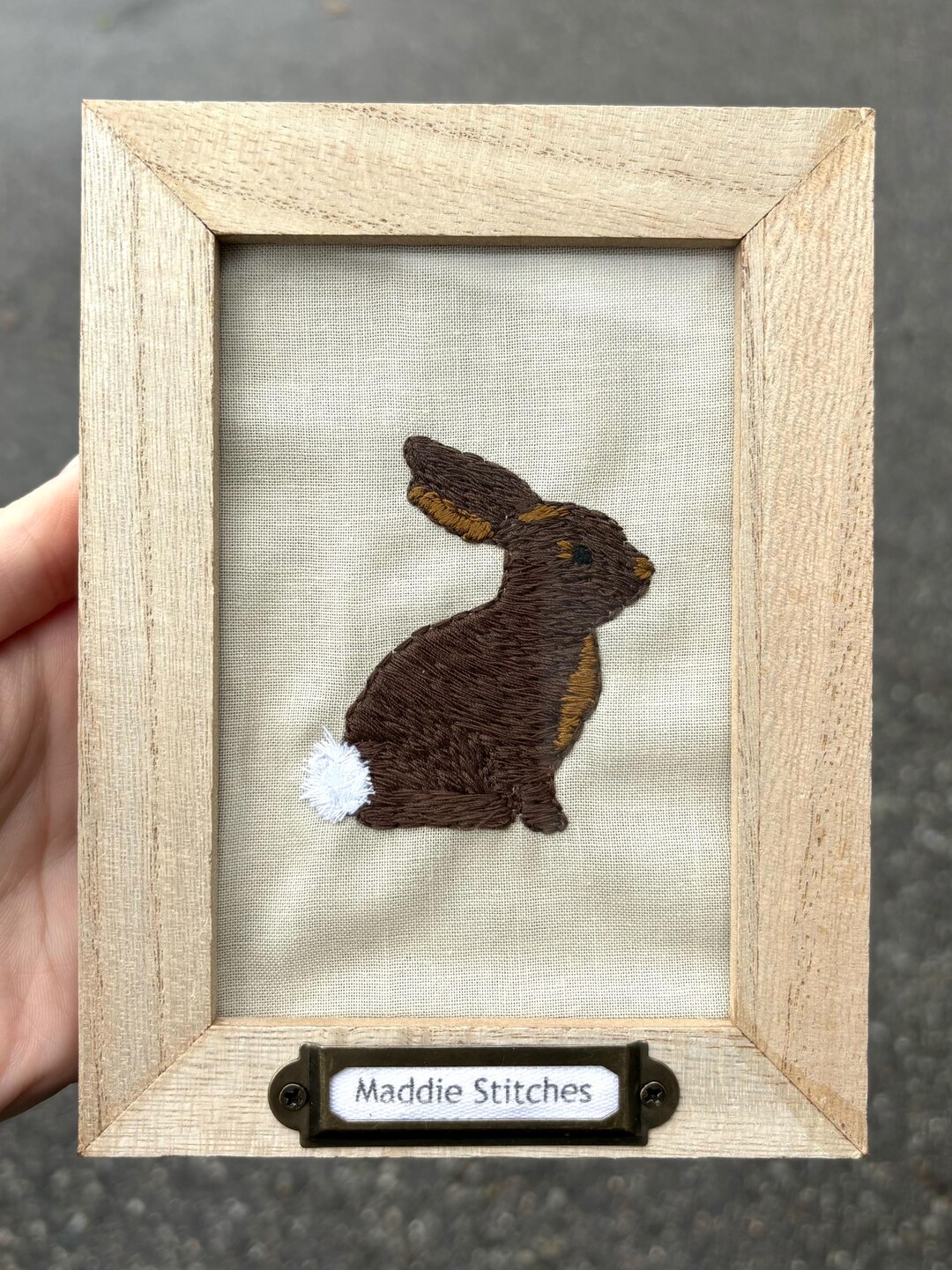 Bunny Embroider Art - Etsy