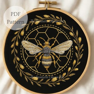 Bumble Bee Embroidery Pattern Bundle: 6 Honeybee Designs (PDF Download ...