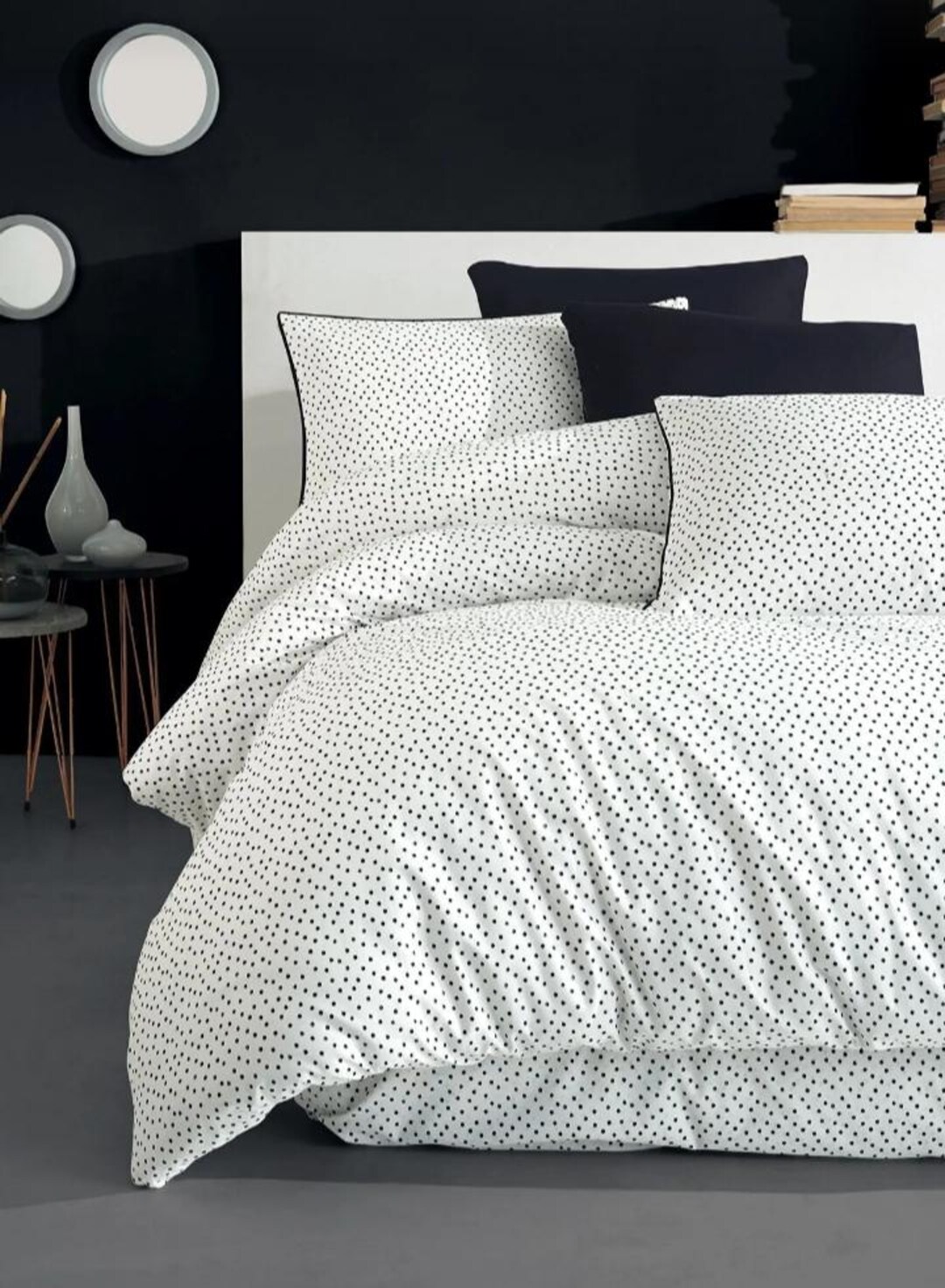 Spotted Double 100% Cotton Duvet Cover, Turkish Duvet Cover, Bedding ...