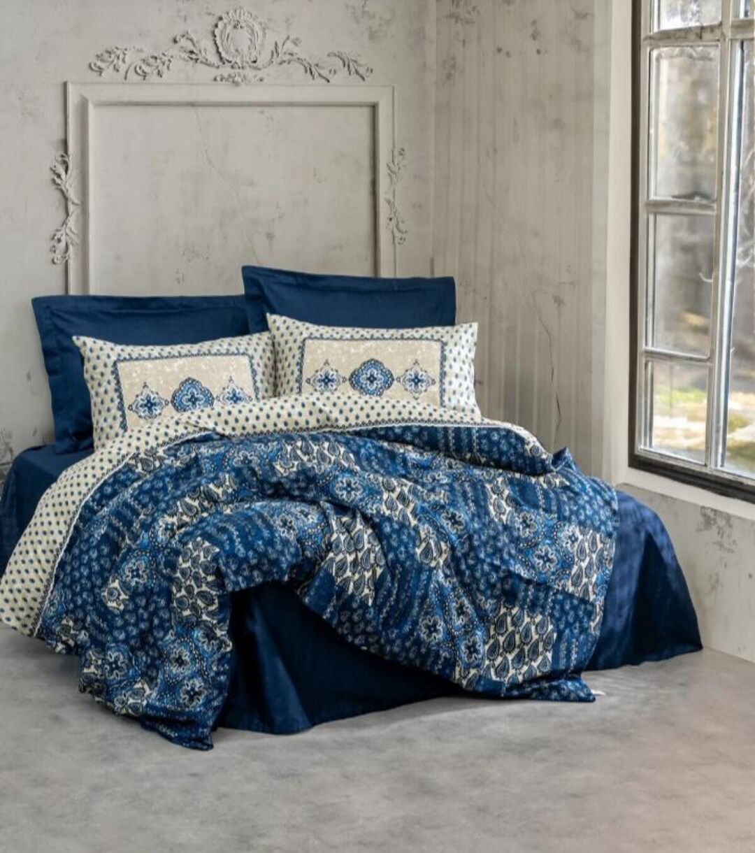 Turkish Double 100% Cotton Duvet Cover, Turkish Duvet Cover, Bedding ...