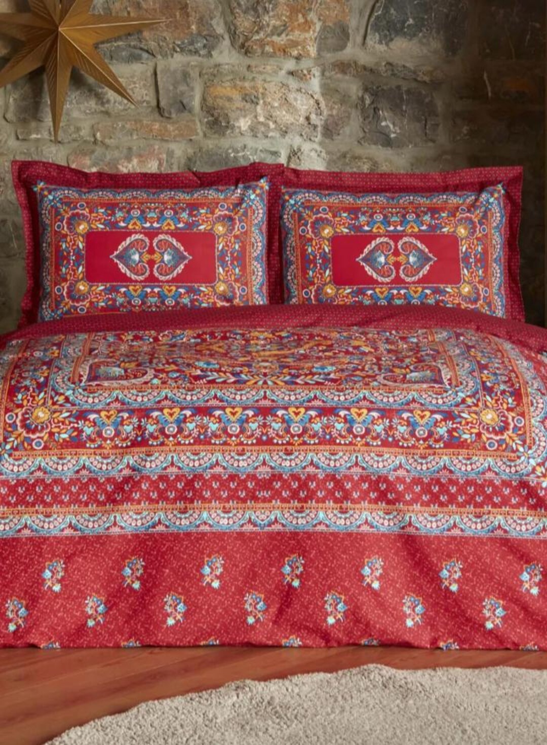 Red 100% Cotton Turkish Duvet Cover, Double Duvet Cover, Duvet Cover ...