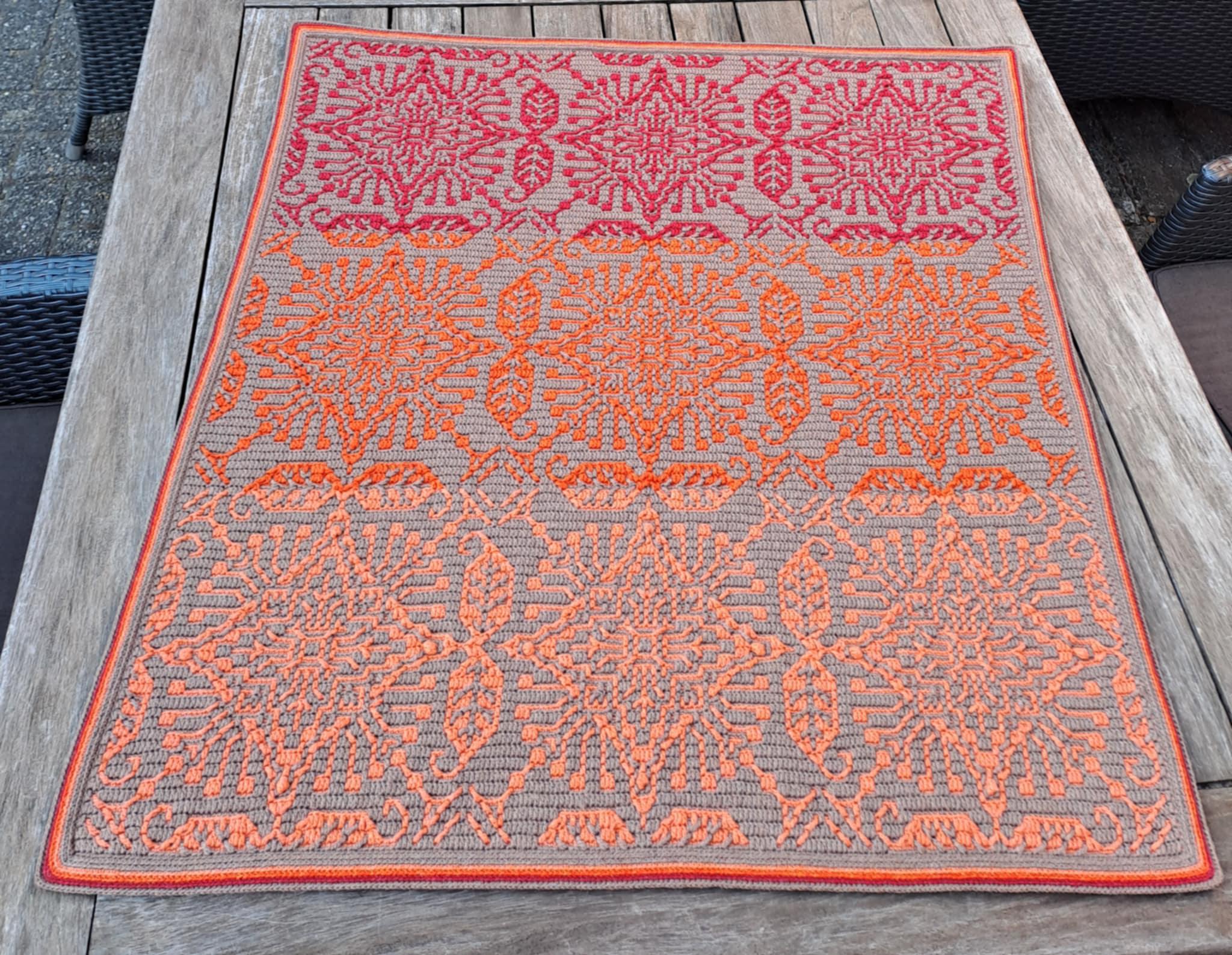 Tendril Leaves Crochet Pattern | Overlay Mosaic Crochet Blanket ...