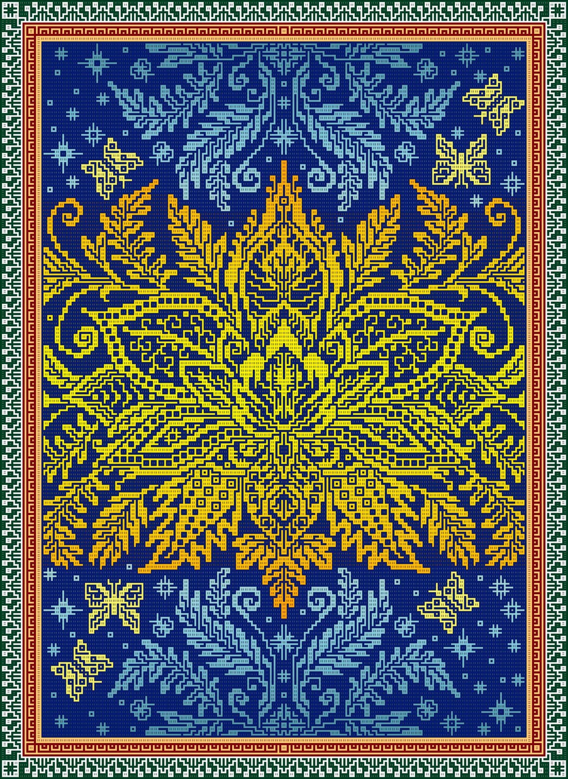 Fern Flower Overlay Mosaic Crochet Blanket Pattern | Overlay Mosaic ...