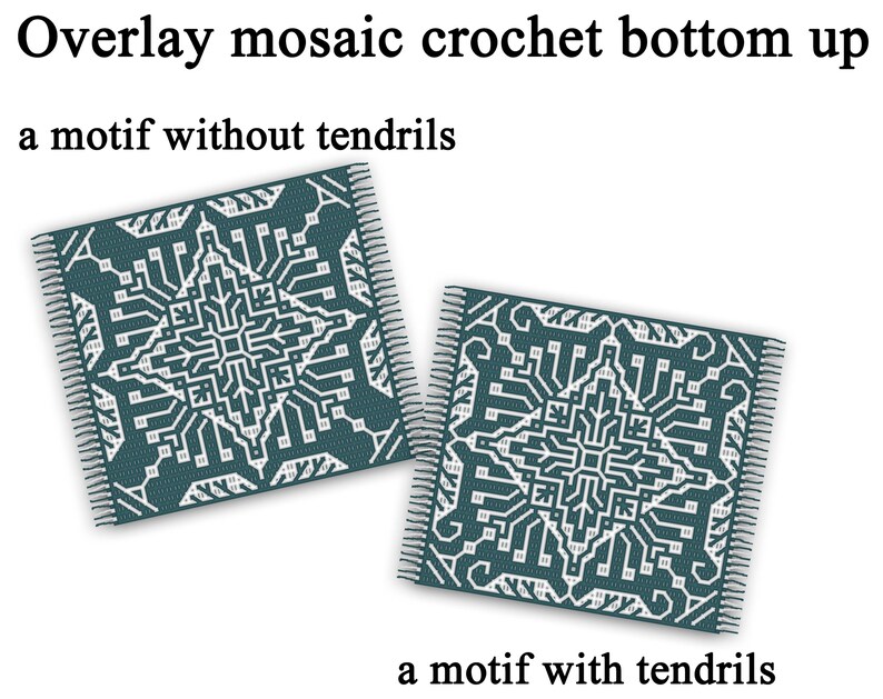 Tendril Leaves Crochet Pattern | Overlay Mosaic Crochet Blanket ...