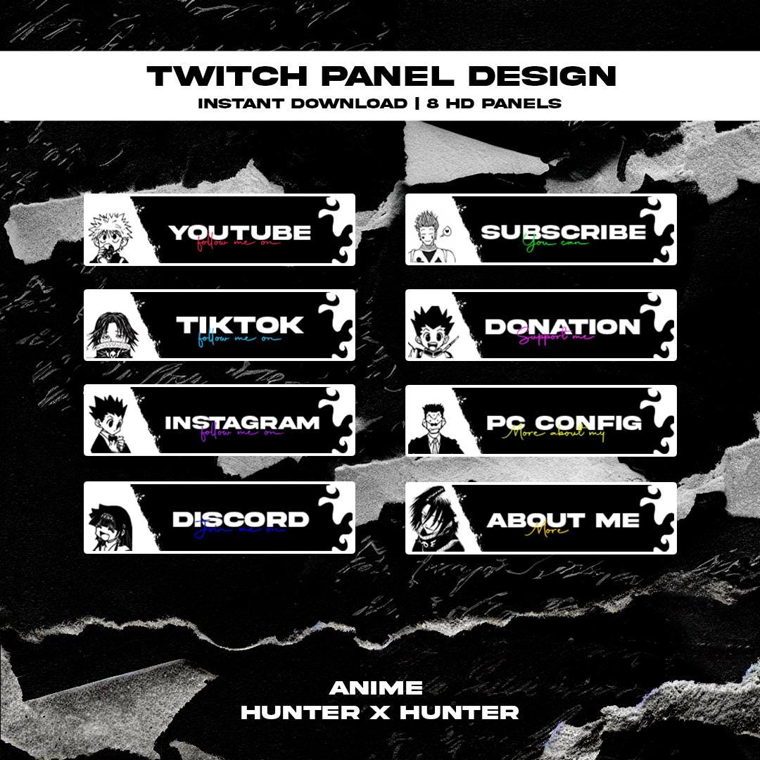 Twitch Panel Anime - Etsy