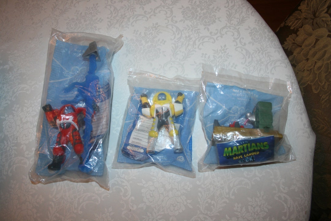 Set de 3 - Vintage Burger King Toys, The Martians Have Landed Toys ...