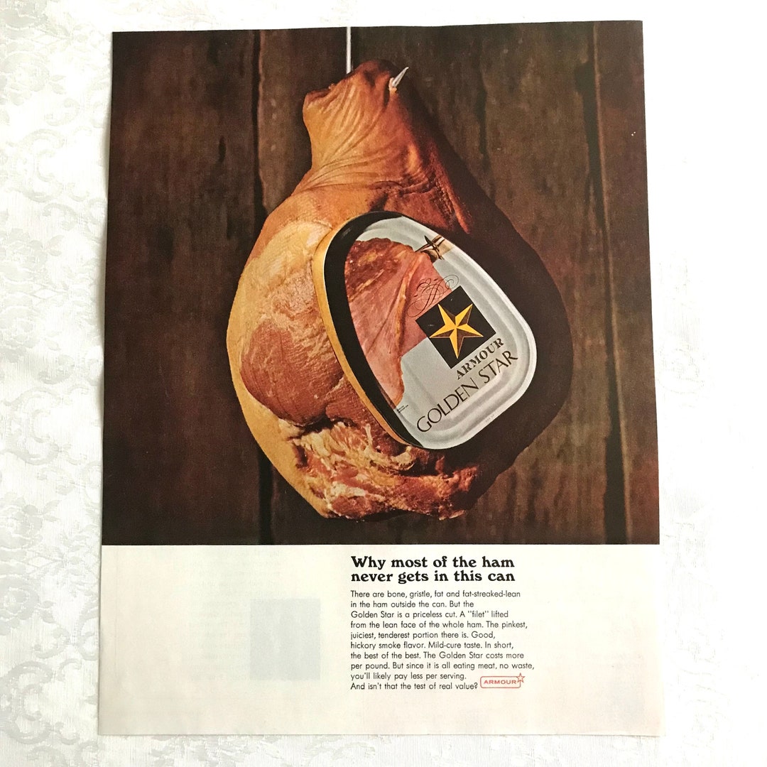 Vintage Original Magazine Ad Advertisement, Armour, Golden Star, Ham ...