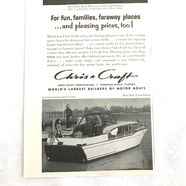 Chris Craft - Etsy