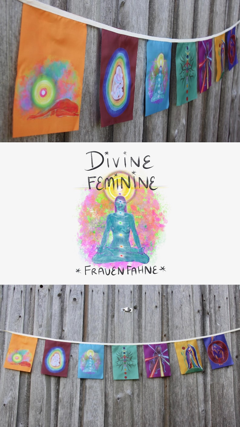 DIVINE FEMININE Flag / Spiritual Prayer Flags / Sacred Feminine Energy ...