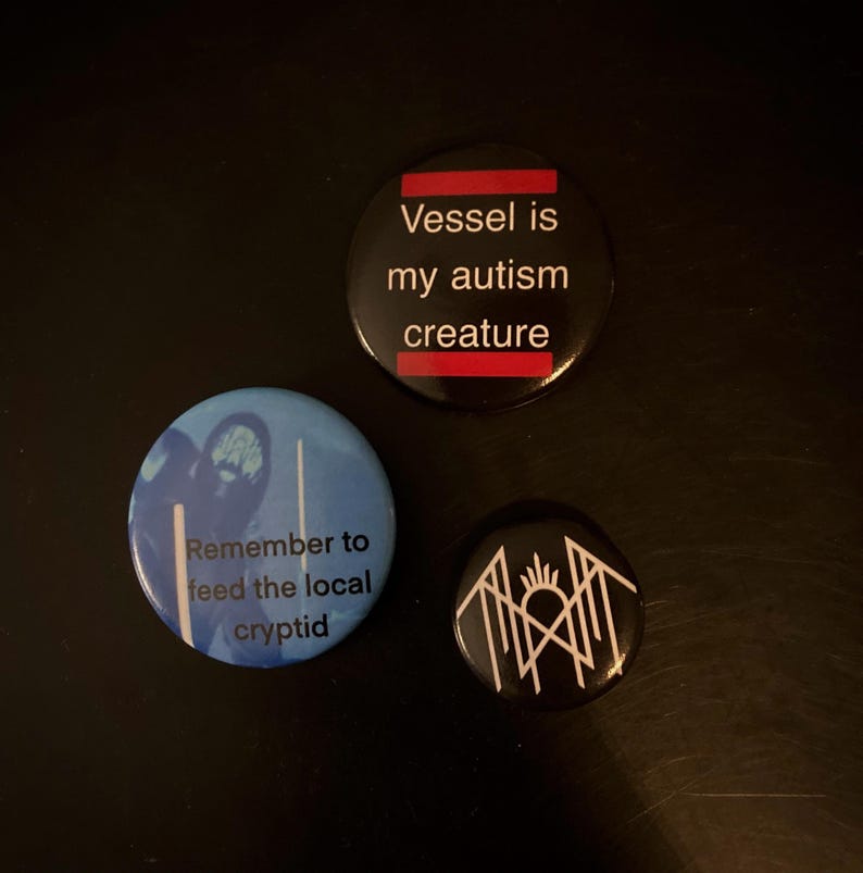 Sleep Token Silly Button Pins Vessel Cryptid Funny Metal Band Merch by ...