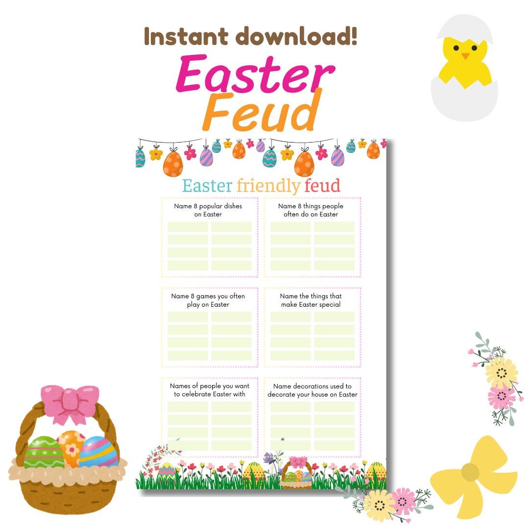 Printable Easter Truth or Dare Easter Game for Kids Teens Adults Easter ...