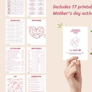 Mother's Day Printable Games Pack Family Classroom Mom Activities Fun ...
