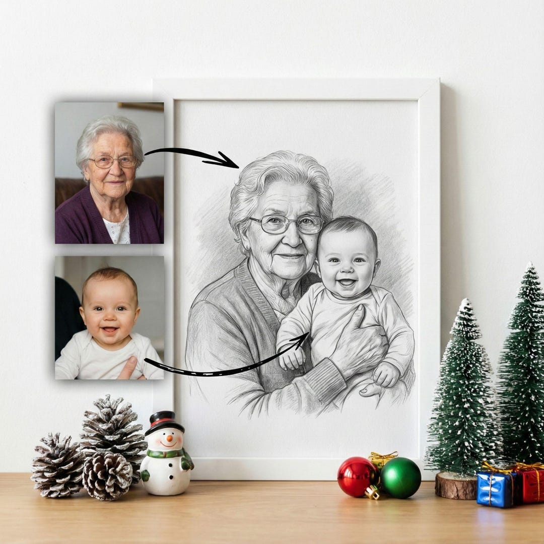 Custom Memorial Portrait From Photos | Combine Loved Ones (digital File ...
