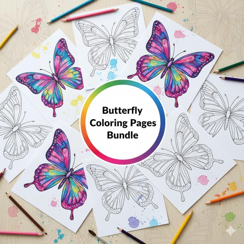 86 Butterfly Pages Bundle, Printable Activity Book, Butterfly Activity ...