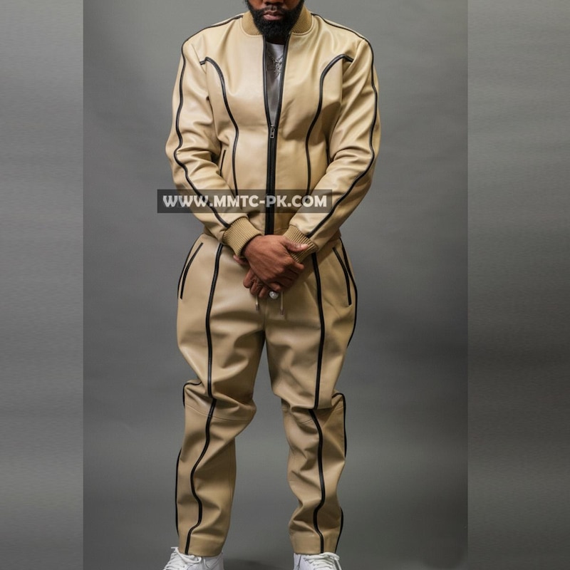 Men Leather Track Suits - Etsy
