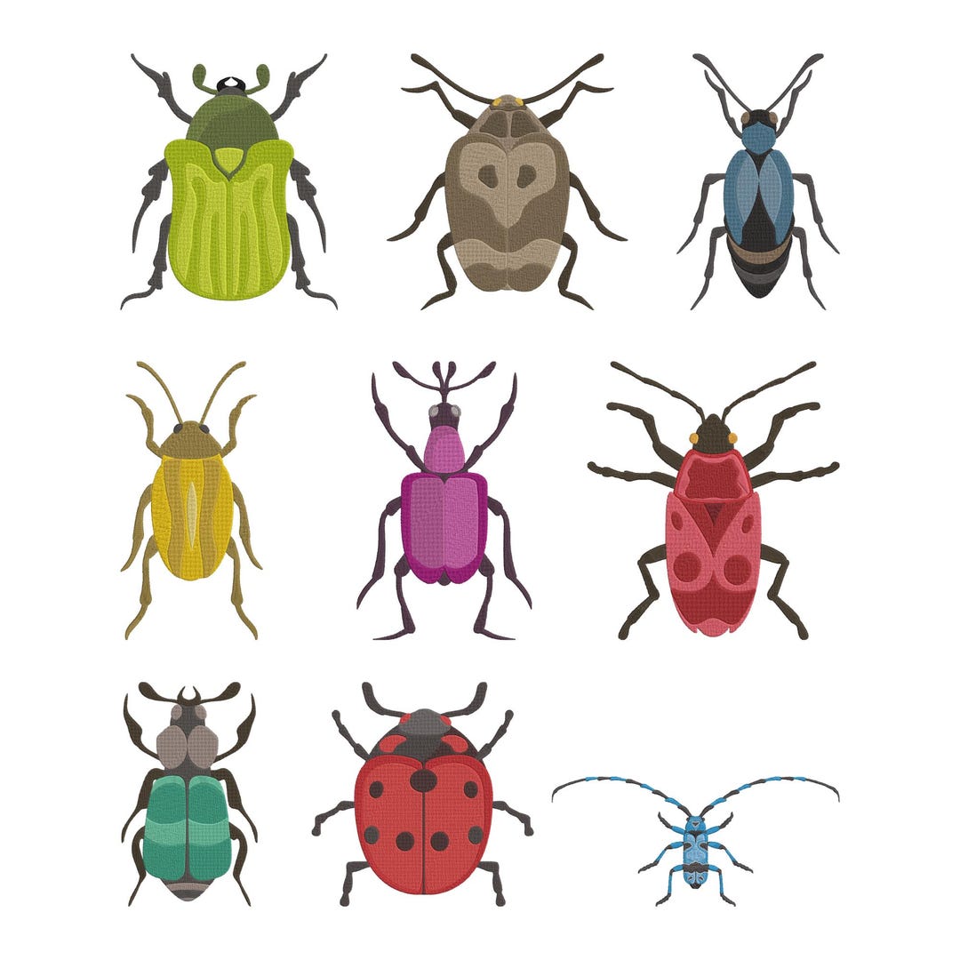 Bug Beetle Machine Embroidery Design, Insect Embroidery Nature Projects ...