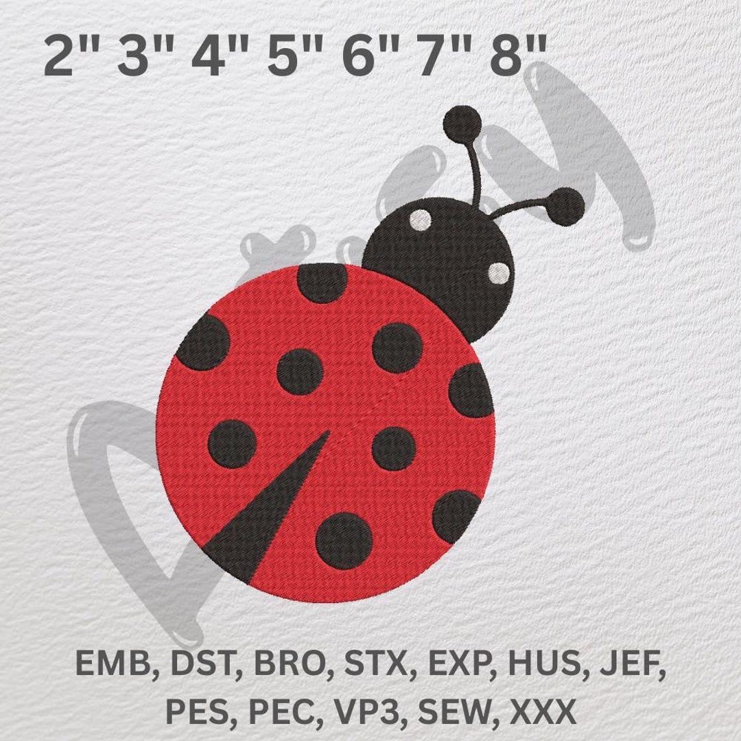 Cute Ladybug Embroidery Design – Instant Download Digital Machine ...