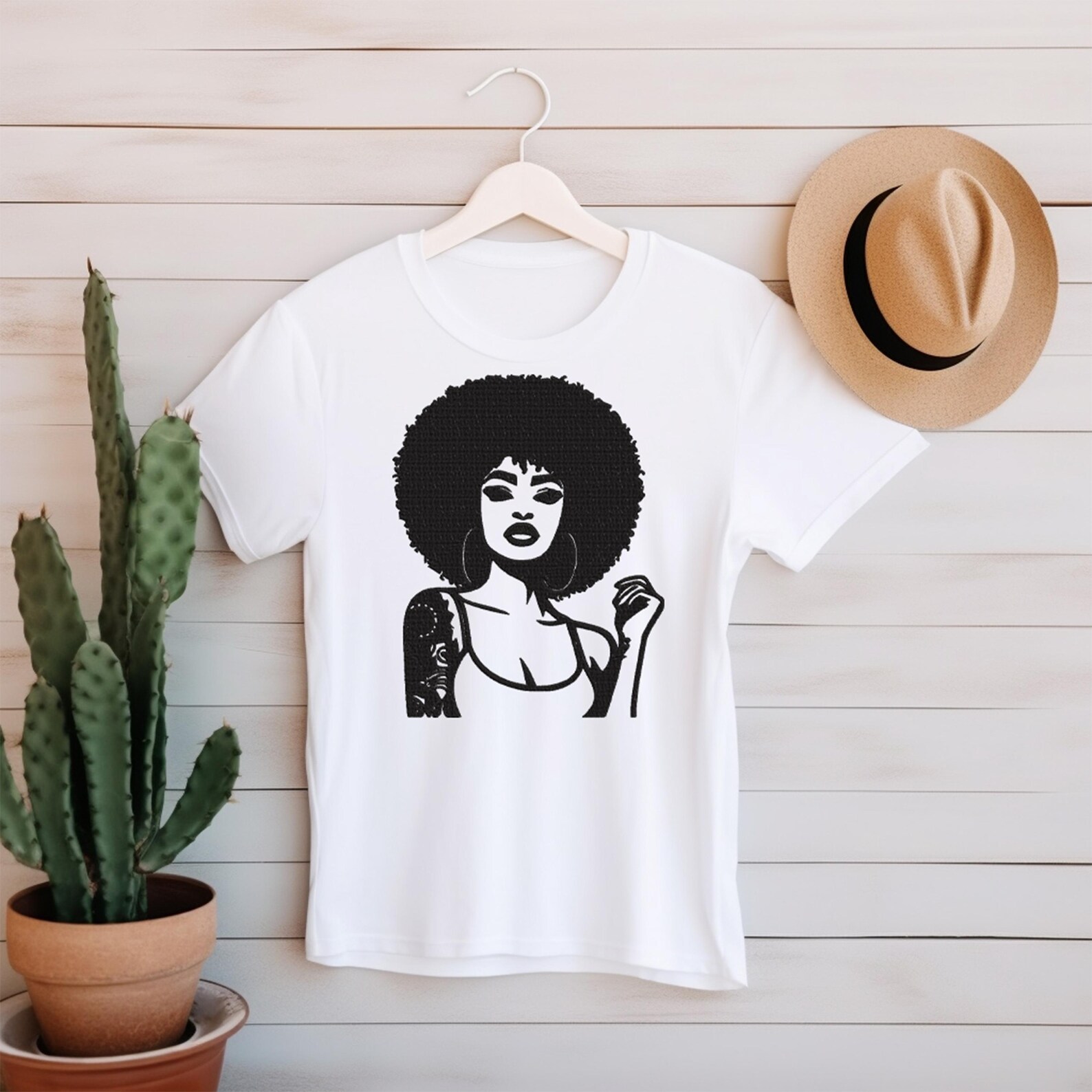 Black Woman Portrait Machine Embroidery Bundle, Set of 6 Afro Female ...