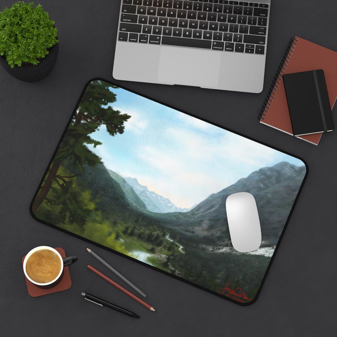 Scenic Wilderness Desk Mat: Nature-inspired Neoprene Desk Pad - Etsy