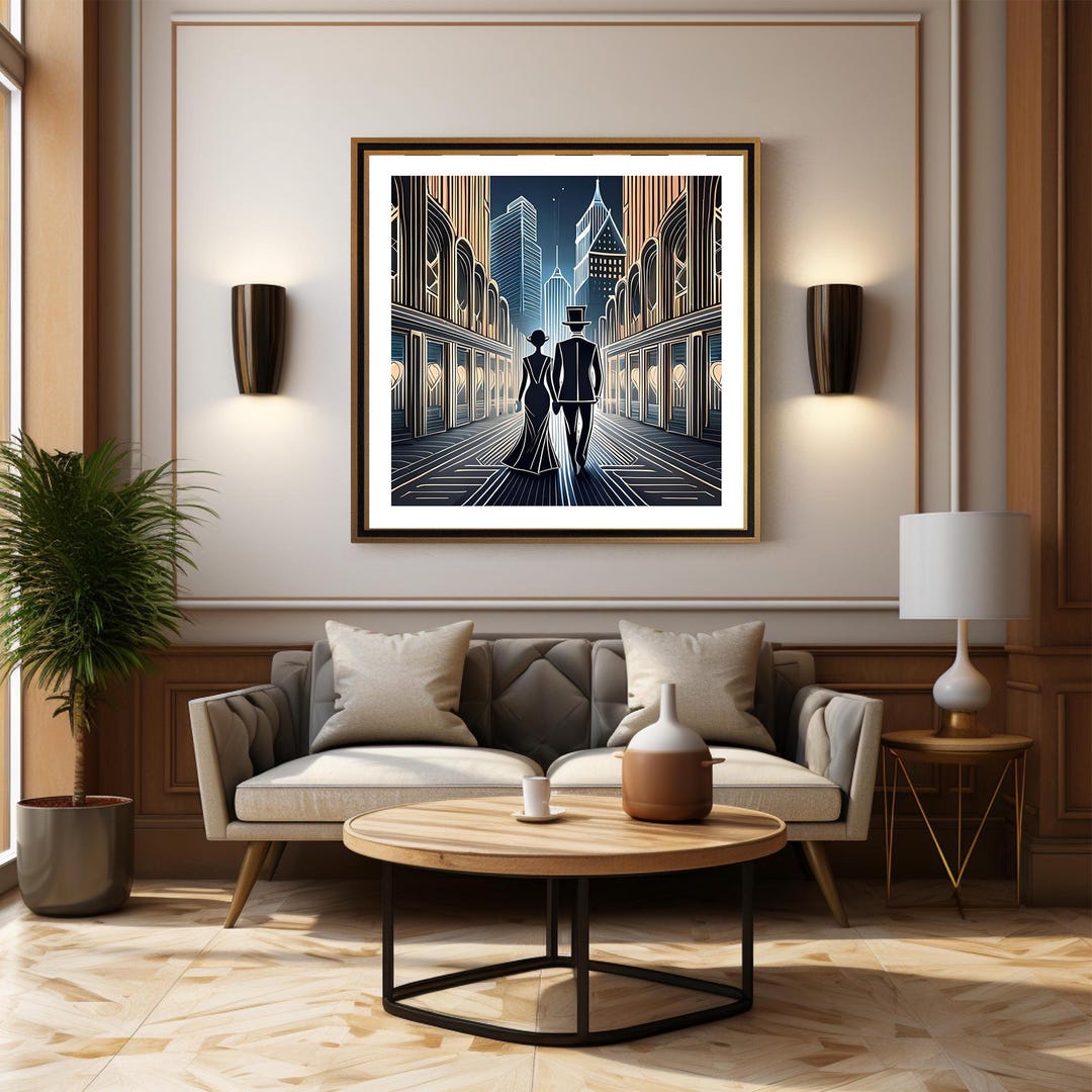 A Fine Art Photo Print A Sophisticated Art Deco Lady and Distinguished ...