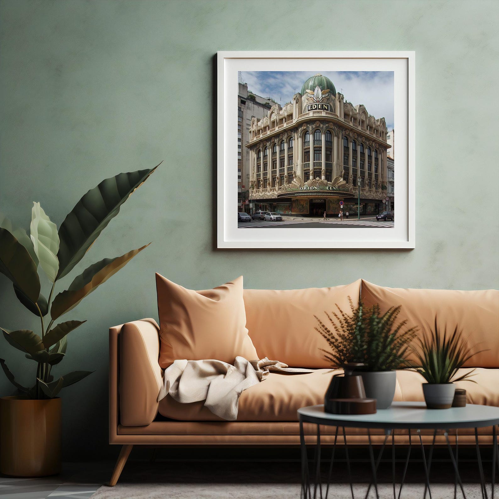 A Fine Art Print an Art Deco 1920s Building, Architectural, Historical ...