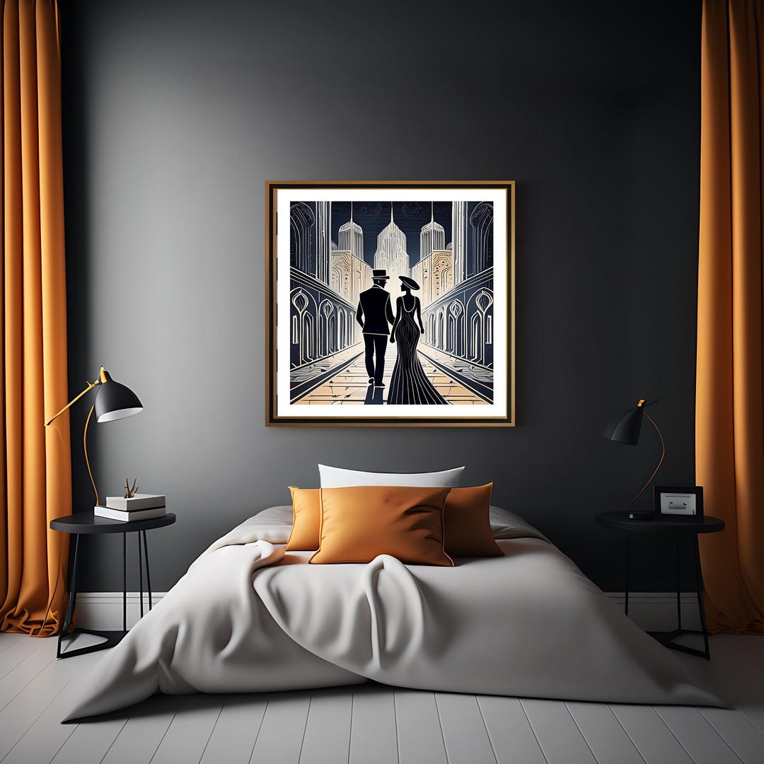 A Fine Art Photo Print A Sophisticated Art Deco Lady and Distinguished ...