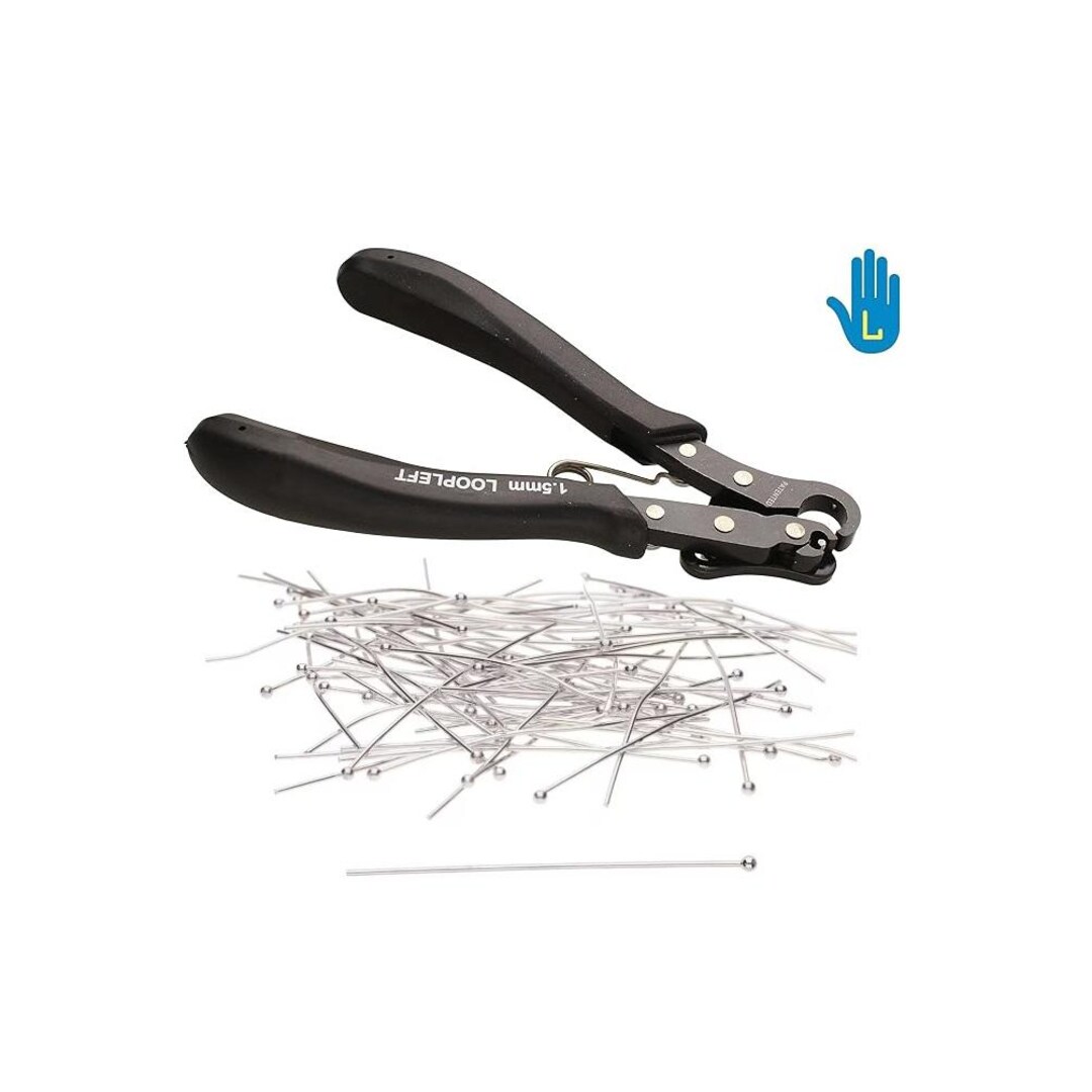 1-step Looper Pliers LEFT HANDED, 1.5mm Loops, 18-26 Gauge Wire and 72 ...