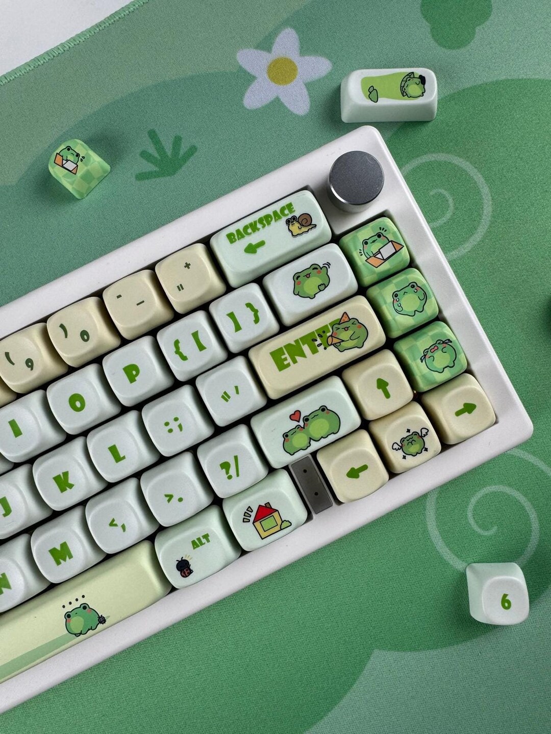 Cute Frog Keycap Set, Green Keycaps, Animal Keycaps, Cherry Mx ...