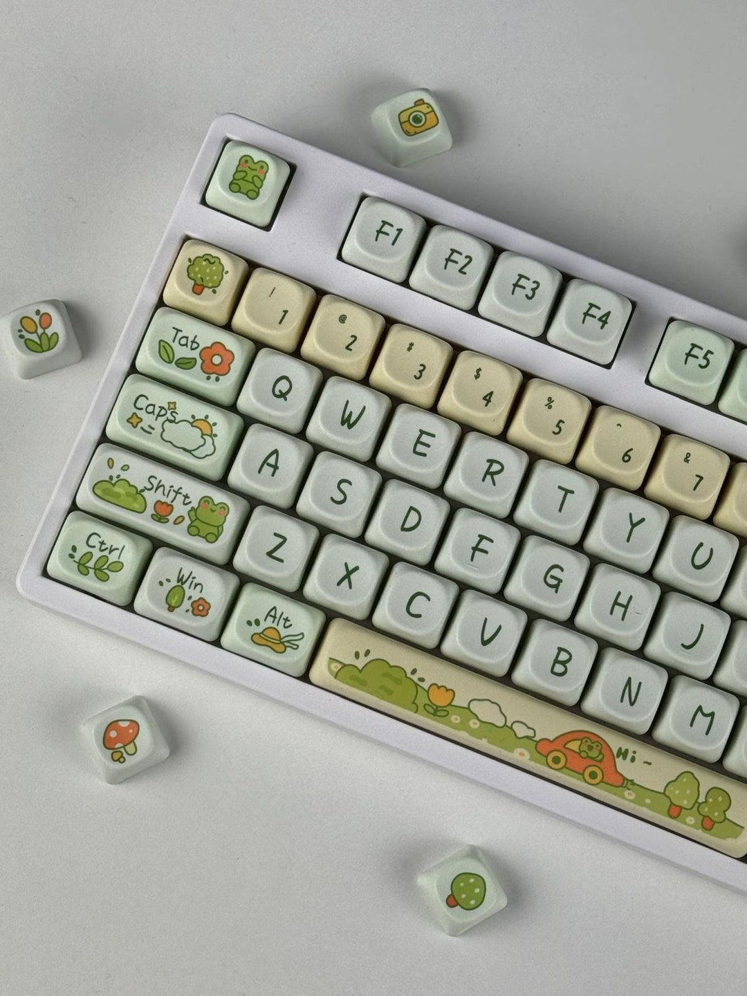 Cute Animal Theme Keycap Set, Cute Frog Keycap Set for Mechanical ...