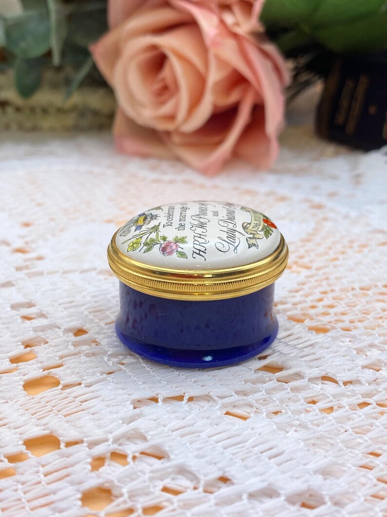 Halcyon Days Enamel Trinket Box: Lady Diana & Charles Royal Wedding ...