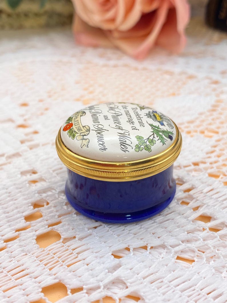 Halcyon Days Enamel Trinket Box: Lady Diana & Charles Royal Wedding ...
