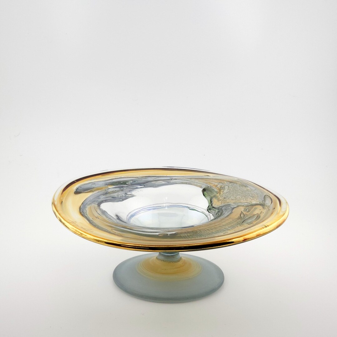 Vintage MCM Abstract Expressionist Art Glass Dish, SIGNED Jon Art, Made ...