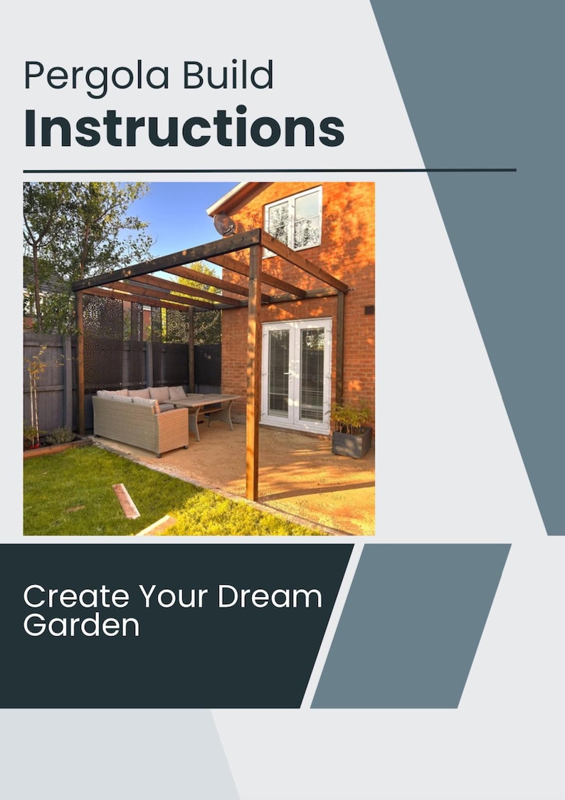 Pergola DIY Plan – 3m X 3m Timber Frame for Patio or Garden Shade - Etsy