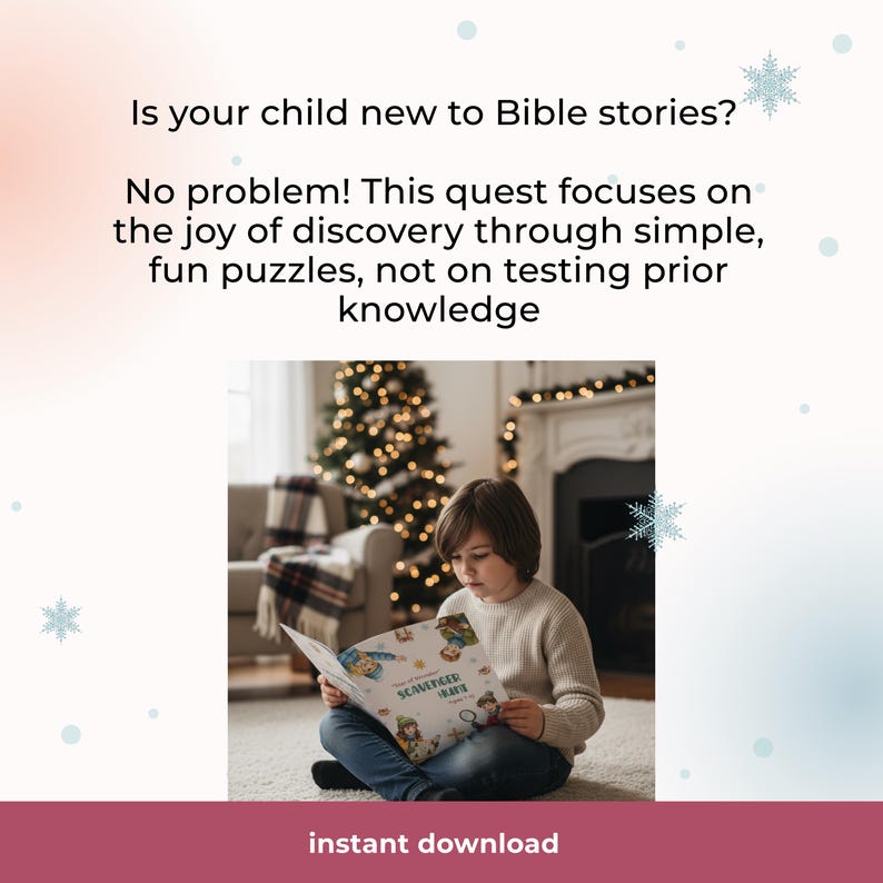Printable Christian Christmas Scavenger Hunt for Kids Bible Nativity ...