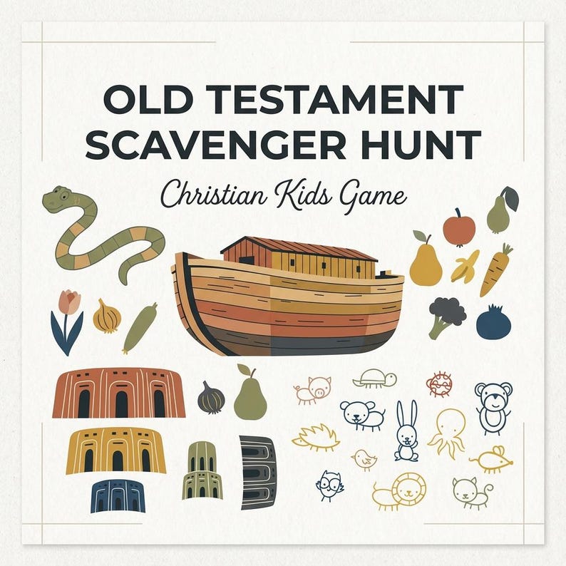 Scavenger Hunt Printable Bible Game for Kids Christian Homeschool ...