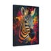 Colorful Zebra Wall Art | Vibrant Animal Canvas Print | Rainbow Safari ...