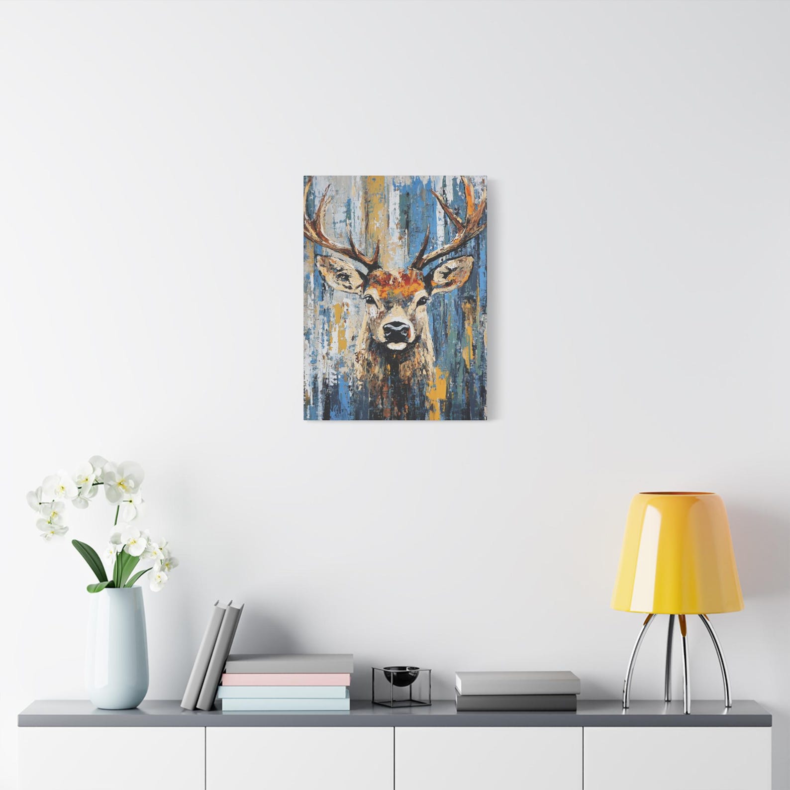 Deer Wall Art | Rustic Stag Canvas Print | Modern Wildlife Decor for ...