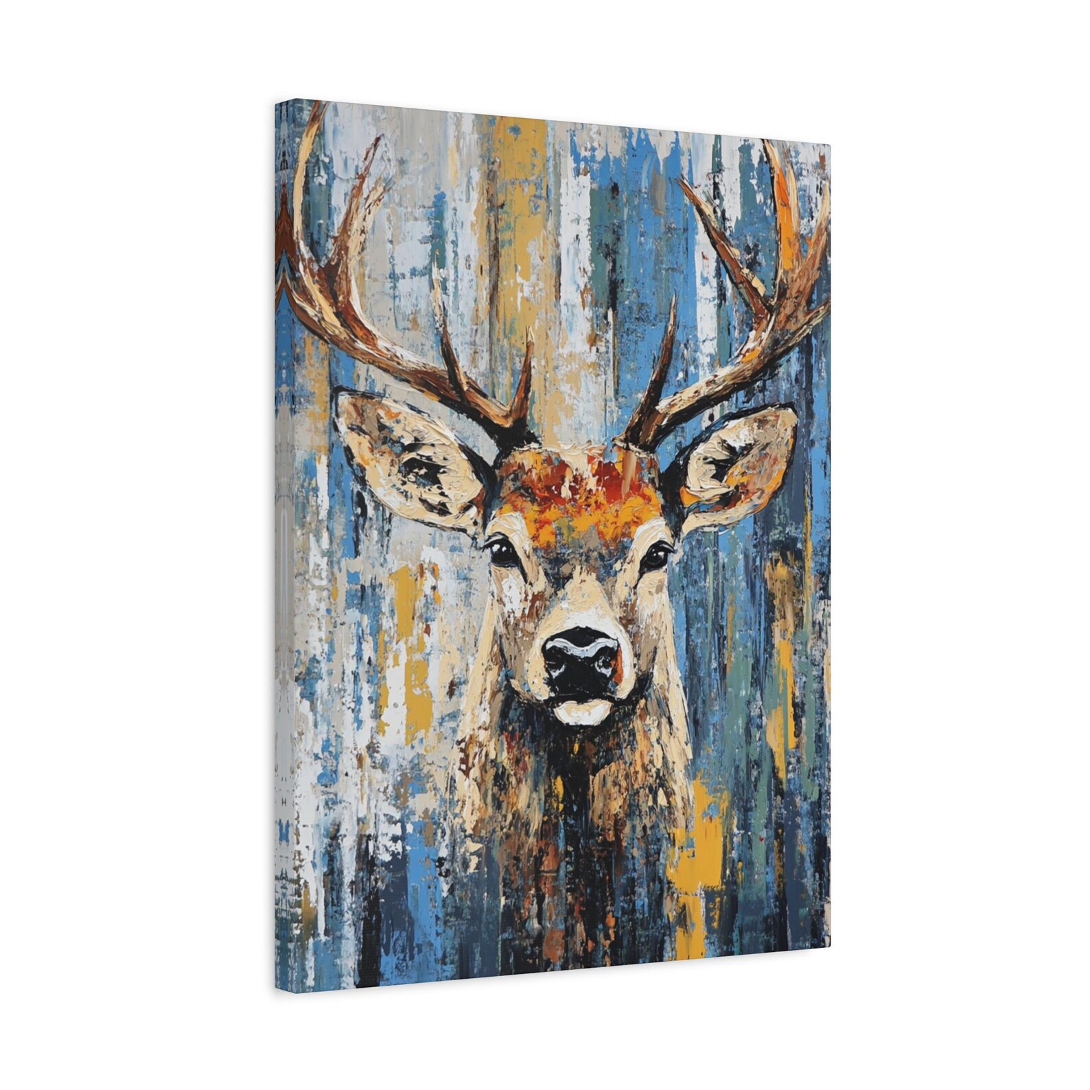Deer Wall Art | Rustic Stag Canvas Print | Modern Wildlife Decor for ...