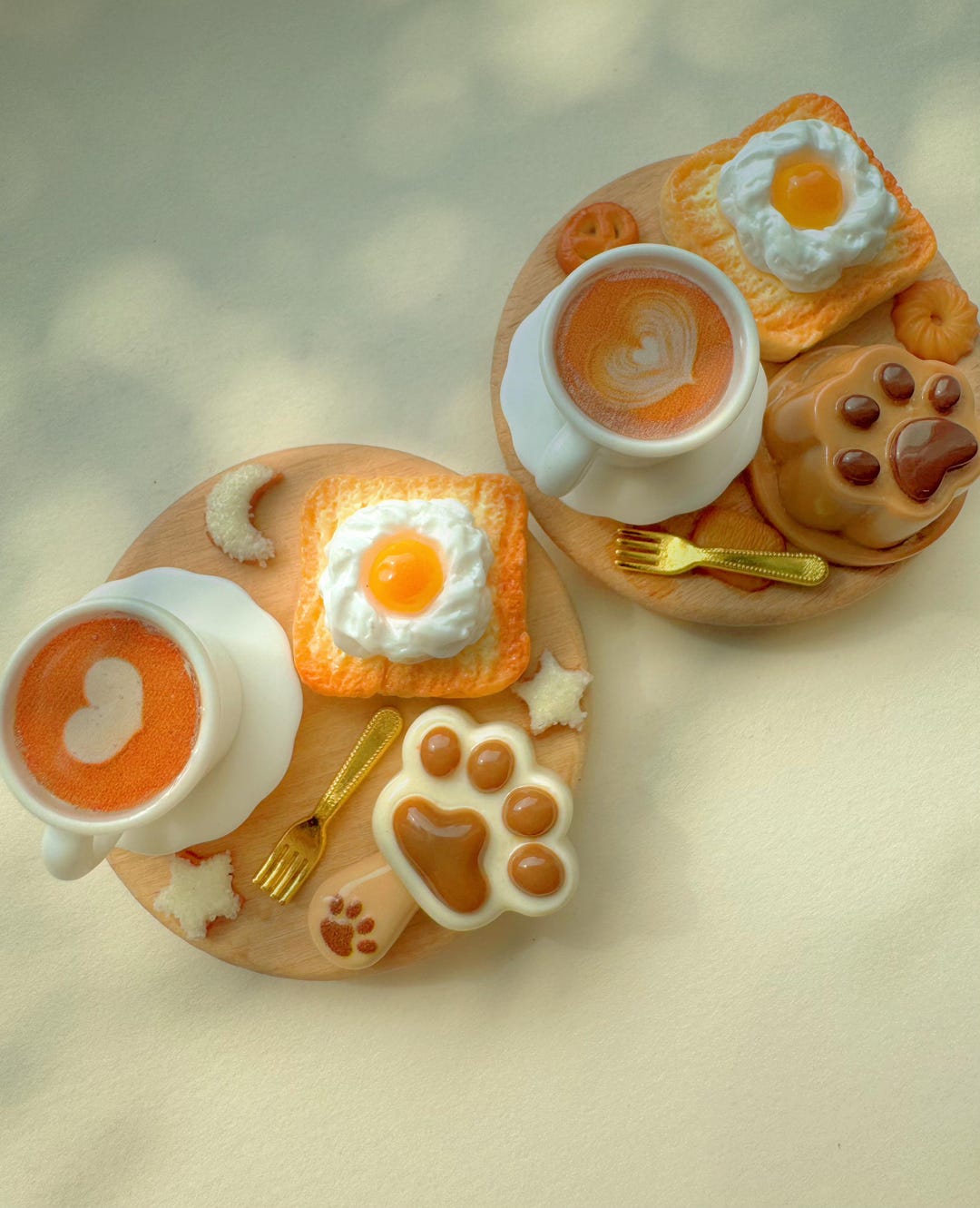 Miniature Breakfast Fridge Magnet – Coffee, Toast & Paw Cookie Design ...