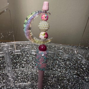 Crescent Moon Bling Beaded Pen - Etsy