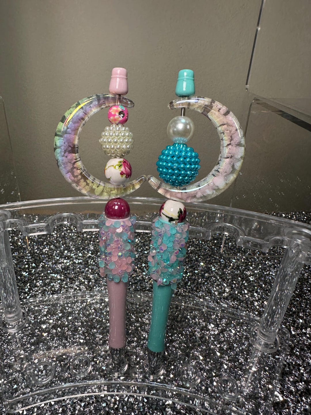 Crescent Moon Bling Beaded Pen - Etsy