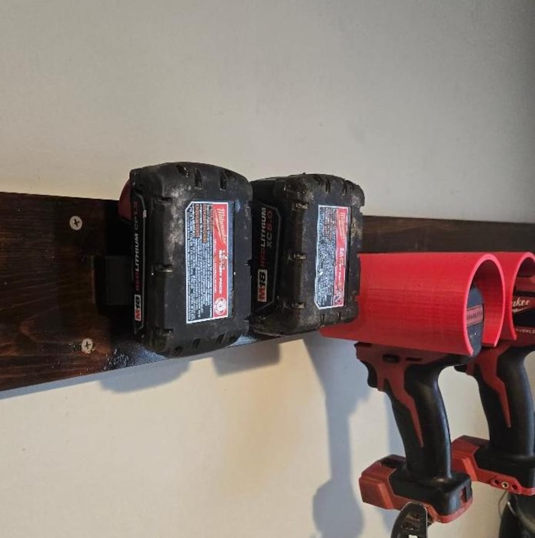 Milwaukee M18 Battery Holder - 3D Printed Storage Solution for Tool ...
